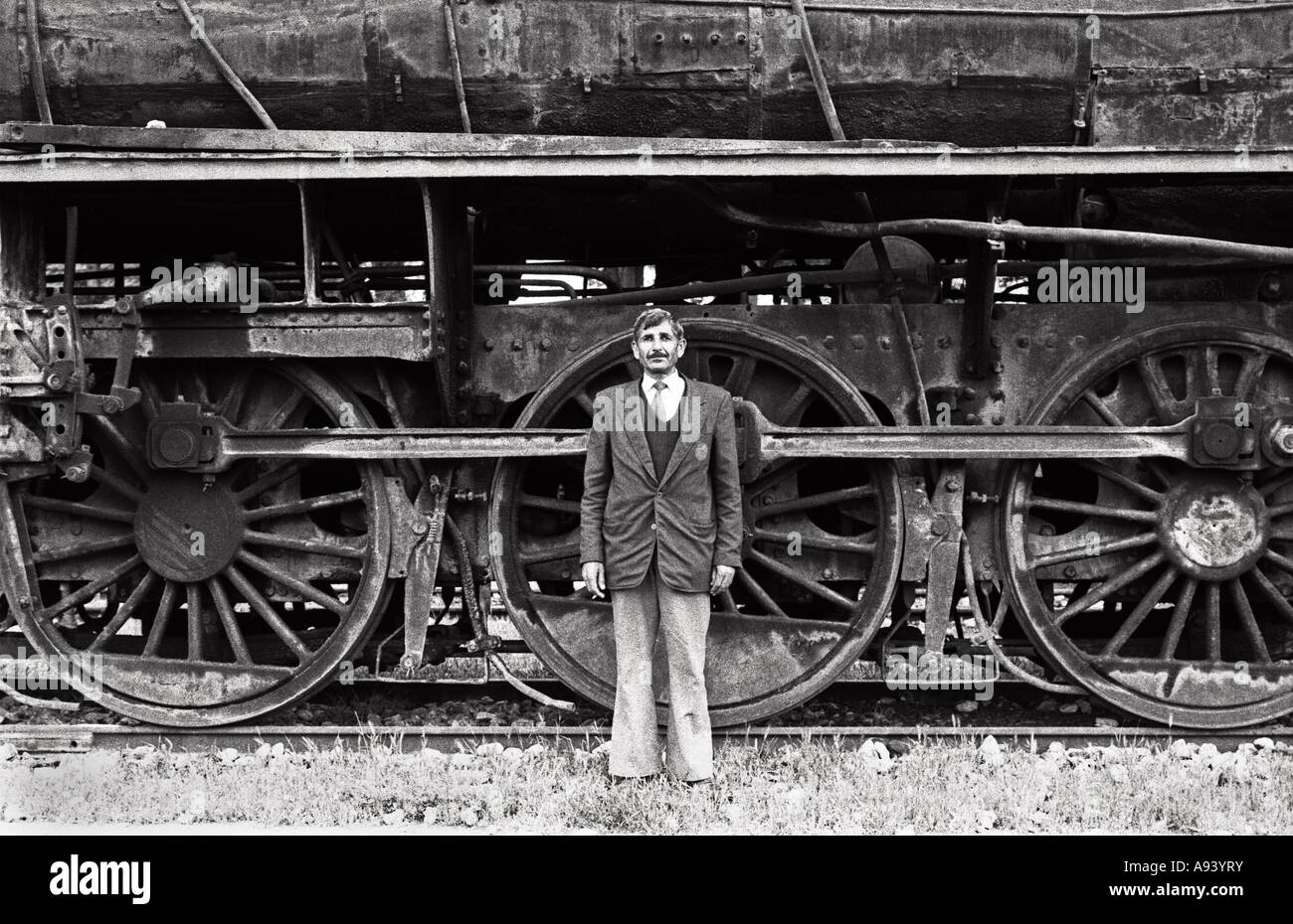 May 1990 Nusaybin south east Turkey Kurdistan A train driver on the ...