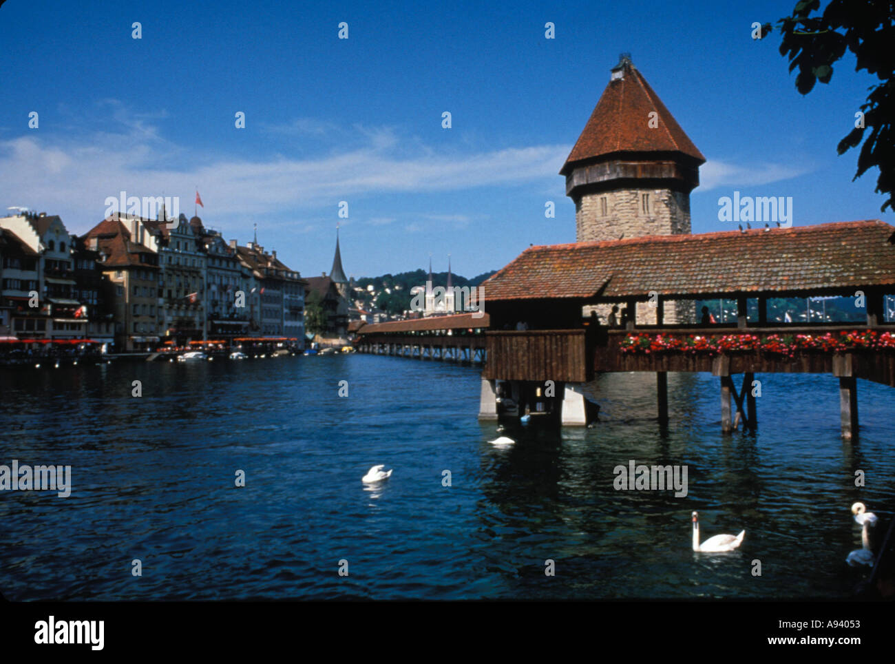Lucerne bridge fire hi-res stock photography and images - Alamy