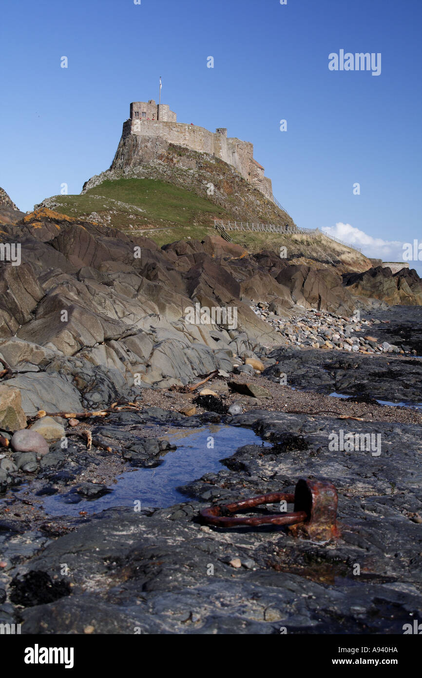 Holy Island Castle Stock Photo - Alamy