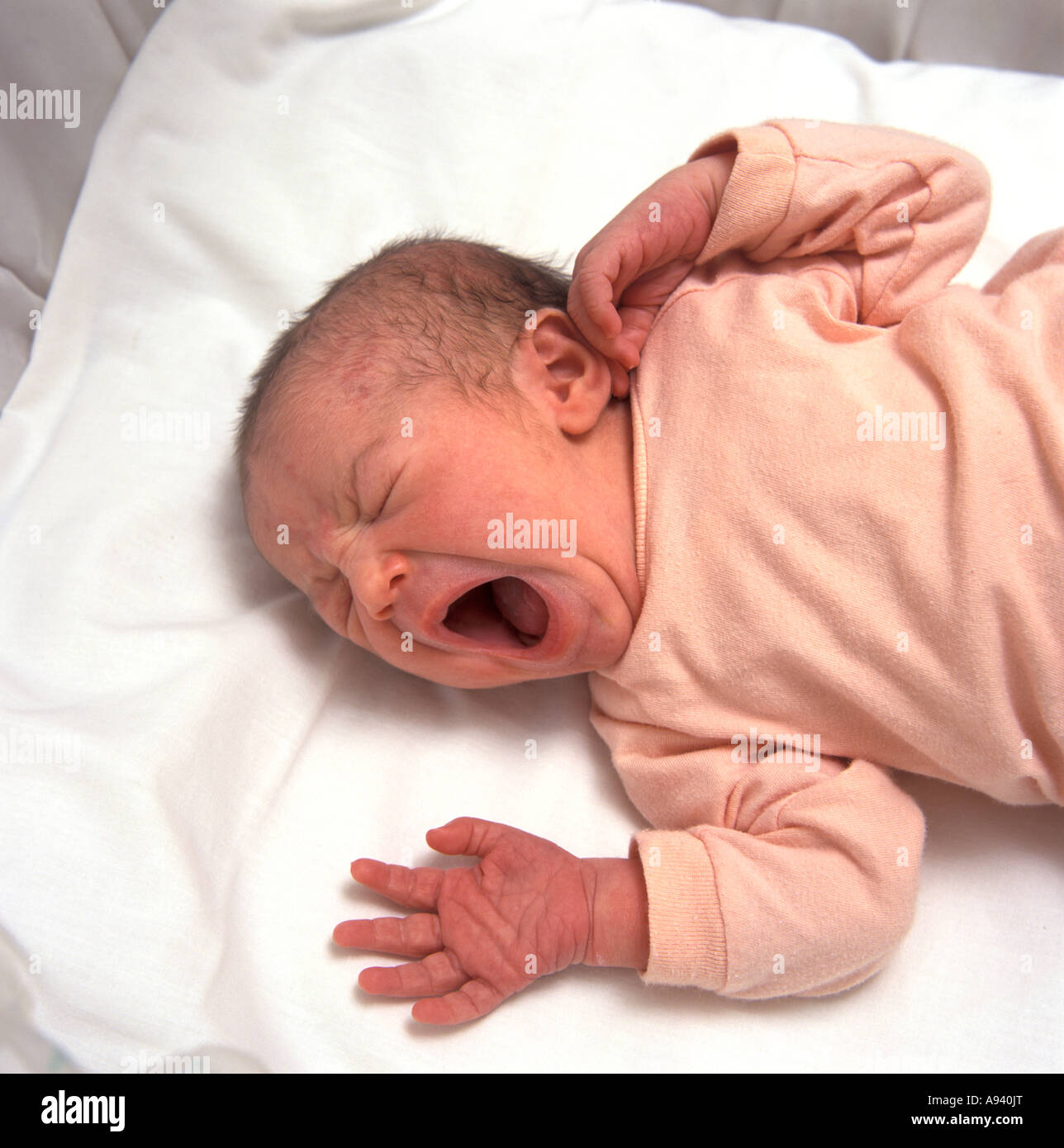Child yawn bed hi-res stock photography and images - Alamy