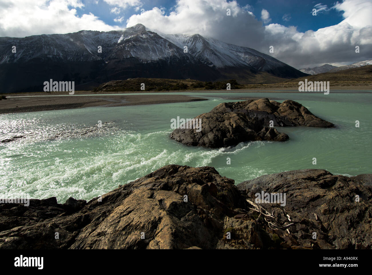 Rio Volcan, Perito Moreno National Park, Southern Andean Patagonia ...
