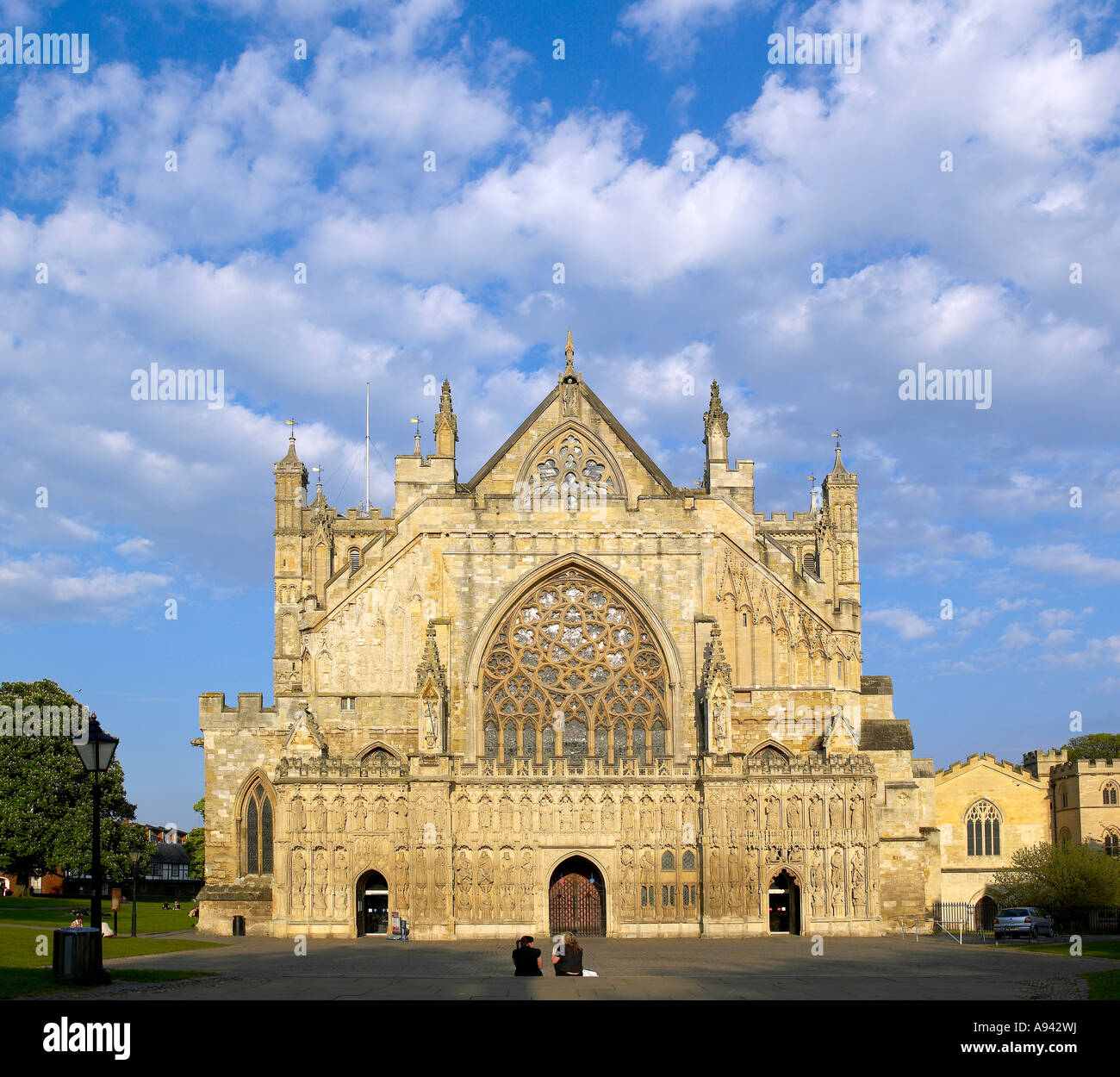Exeter Cathedral Devon West Front Stock Photo - Alamy