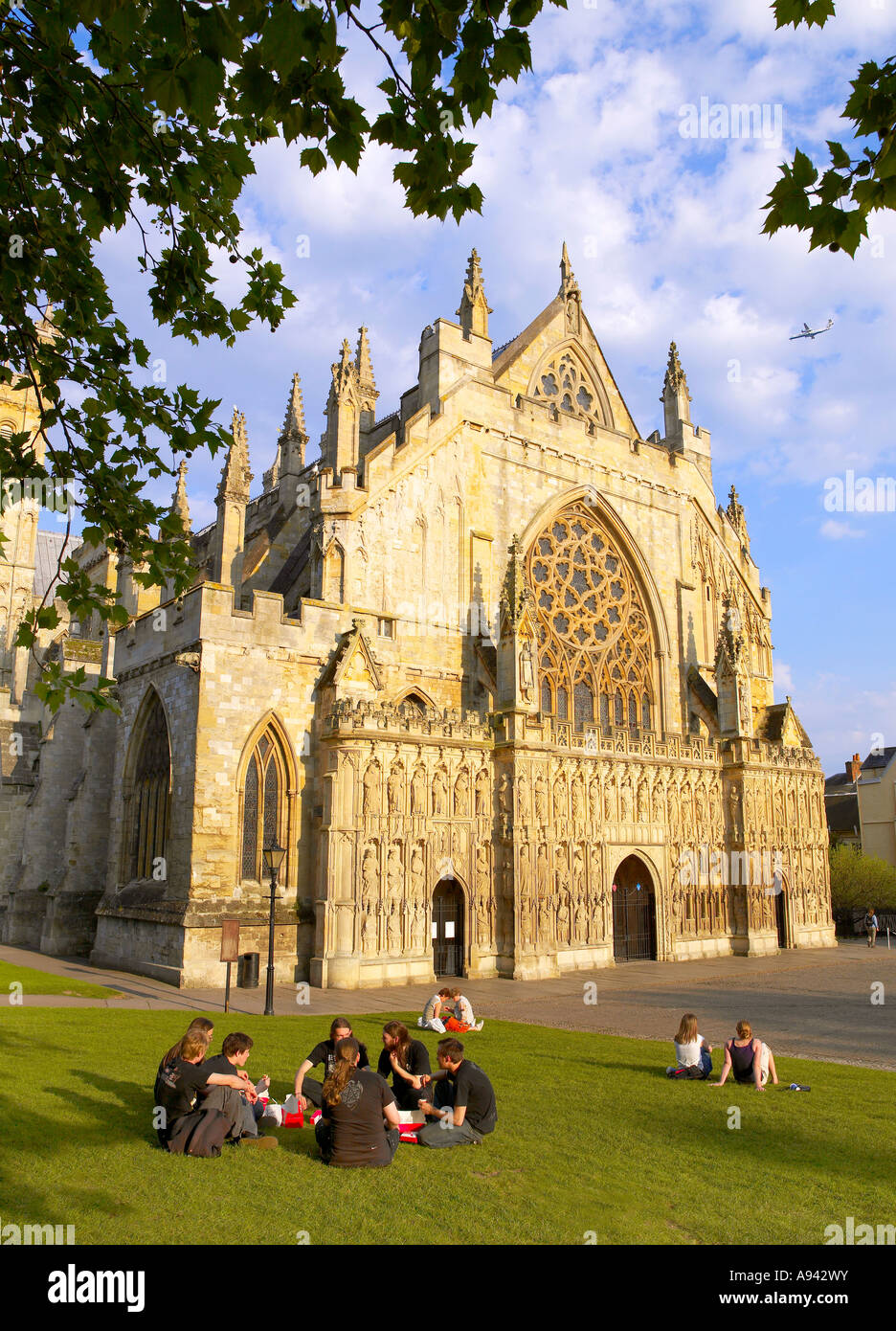Exeter Cathedral Devon West Front Stock Photo - Alamy