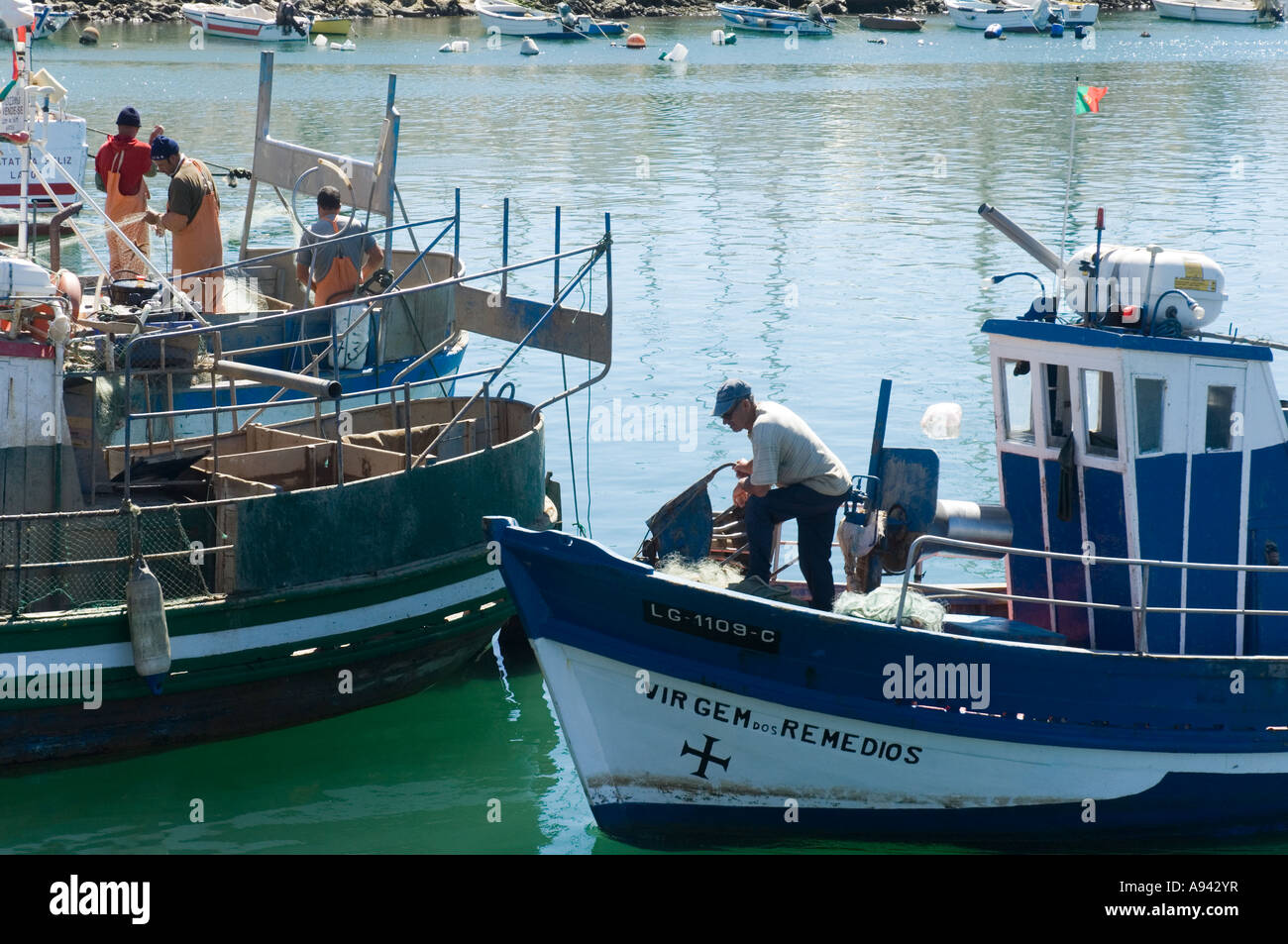 Fishing boats Lagos Algarve Portugal Stock Photo - Alamy