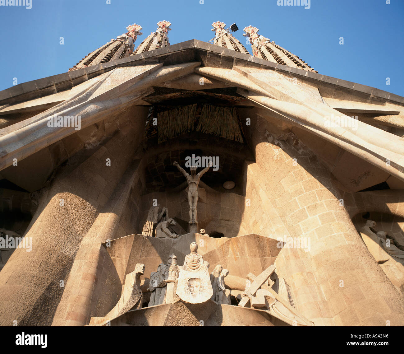 Passion Facade Sagrada Familia Barcelona Spain Stock Photo - Alamy