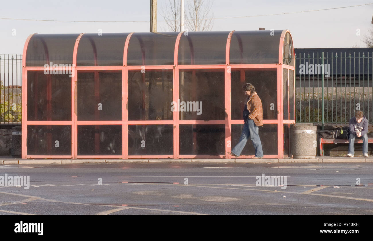 bus stop sadness Stock Photo - Alamy