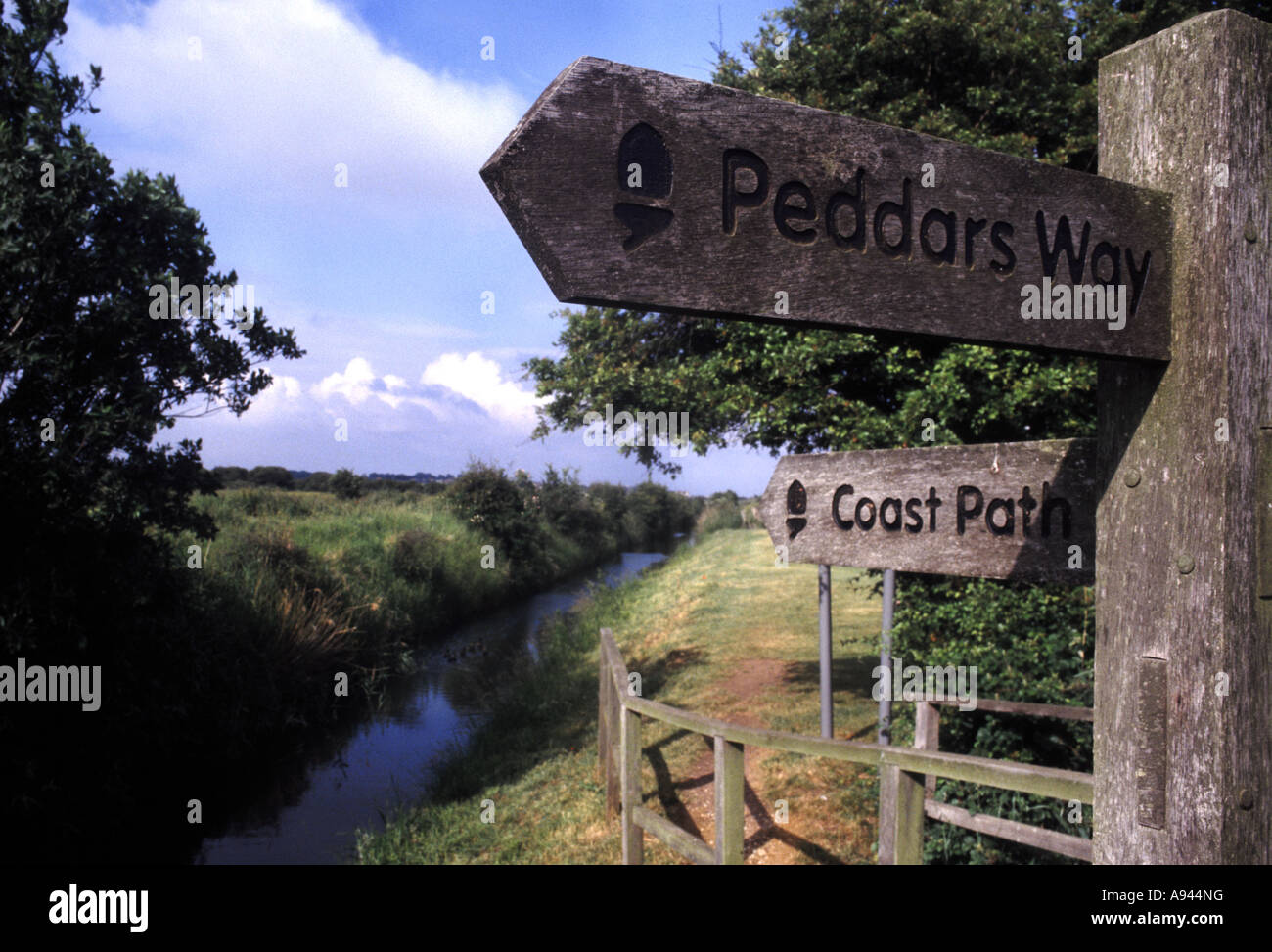 Peddars Way signpost north Norfolk East Anglia UK Stock Photo - Alamy