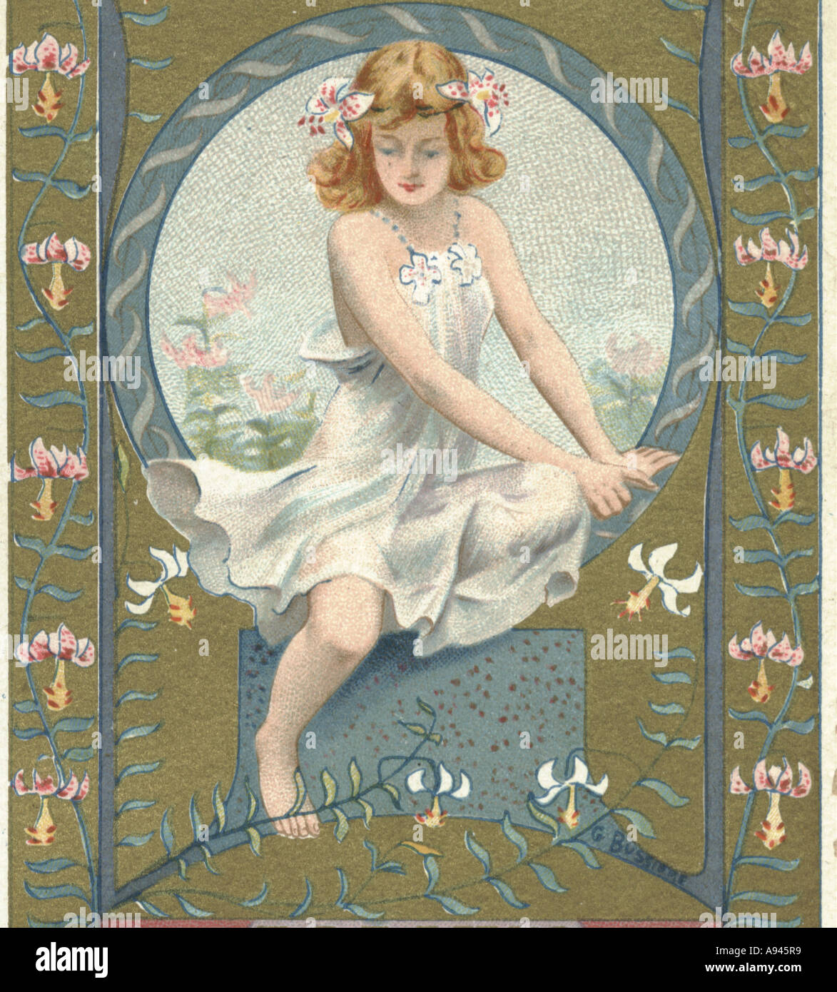 Flower child, Lily, Circa 1880 Stock Photo - Alamy