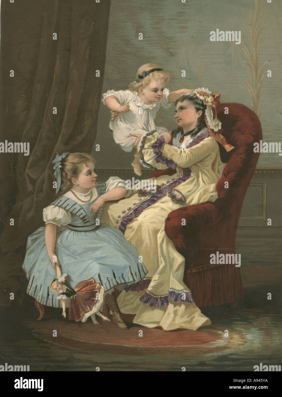 Family group circa 1870 Stock Photo - Alamy