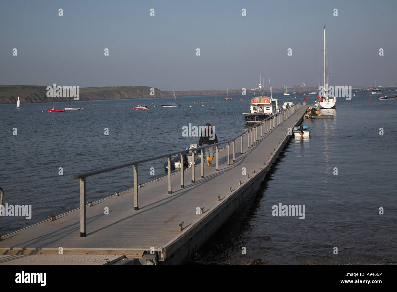 Wales boat pontoon sea hi-res stock photography and images - Alamy