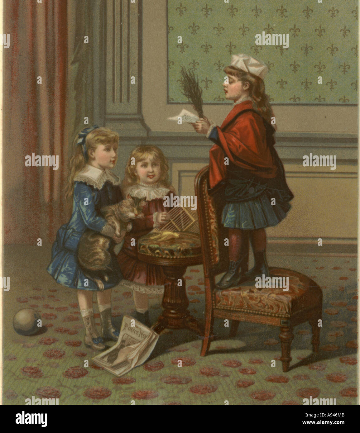 American trade card circa 1890 Stock Photo - Alamy