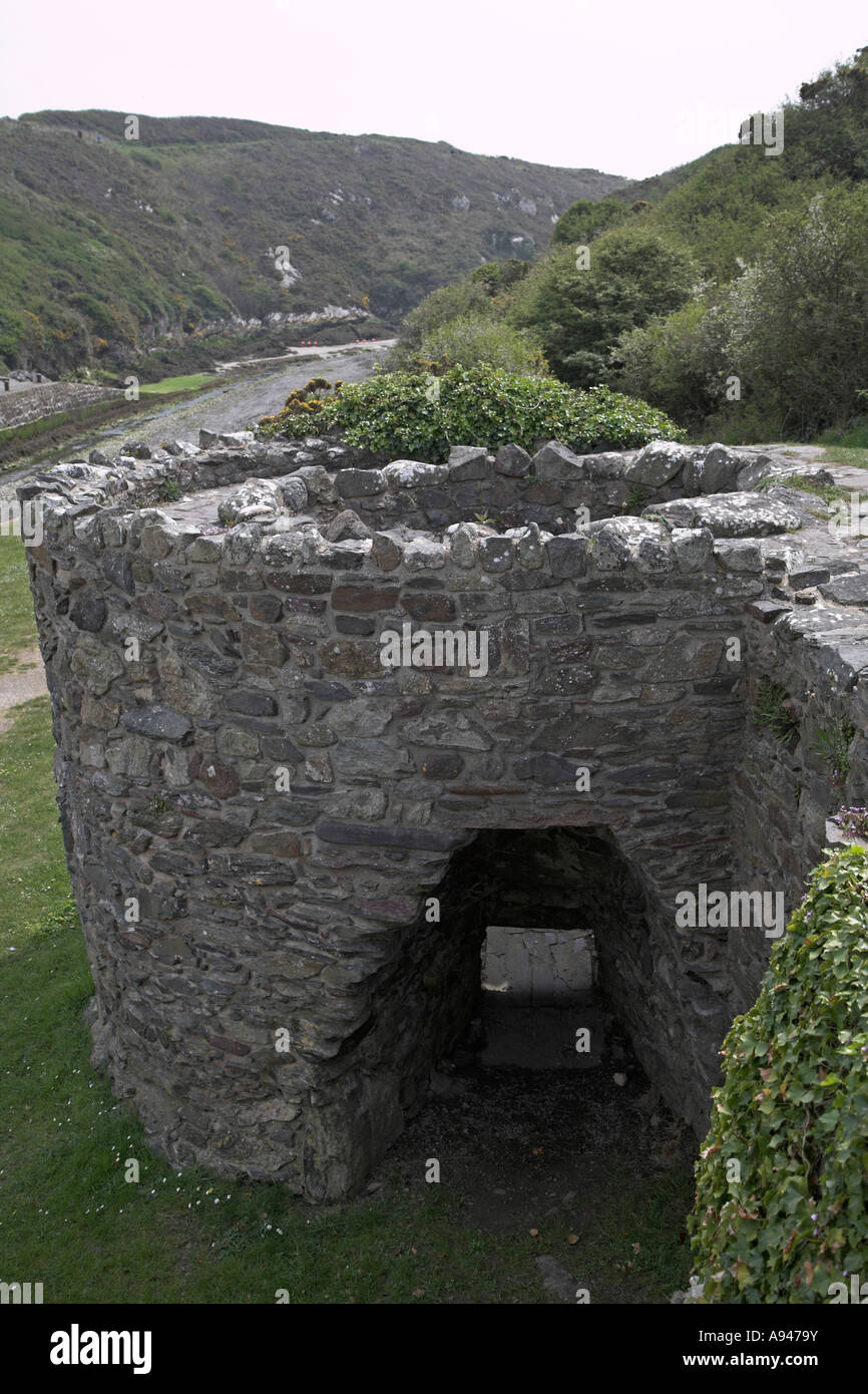 Lime kiln, Porthclais harbour, Pembrokeshire coast national park, Wales ...