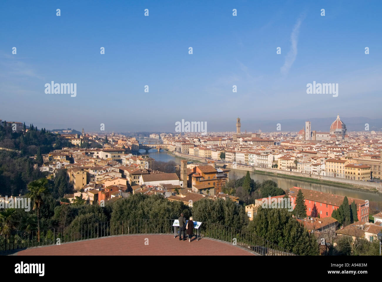 Florence map bridges hi-res stock photography and images - Alamy