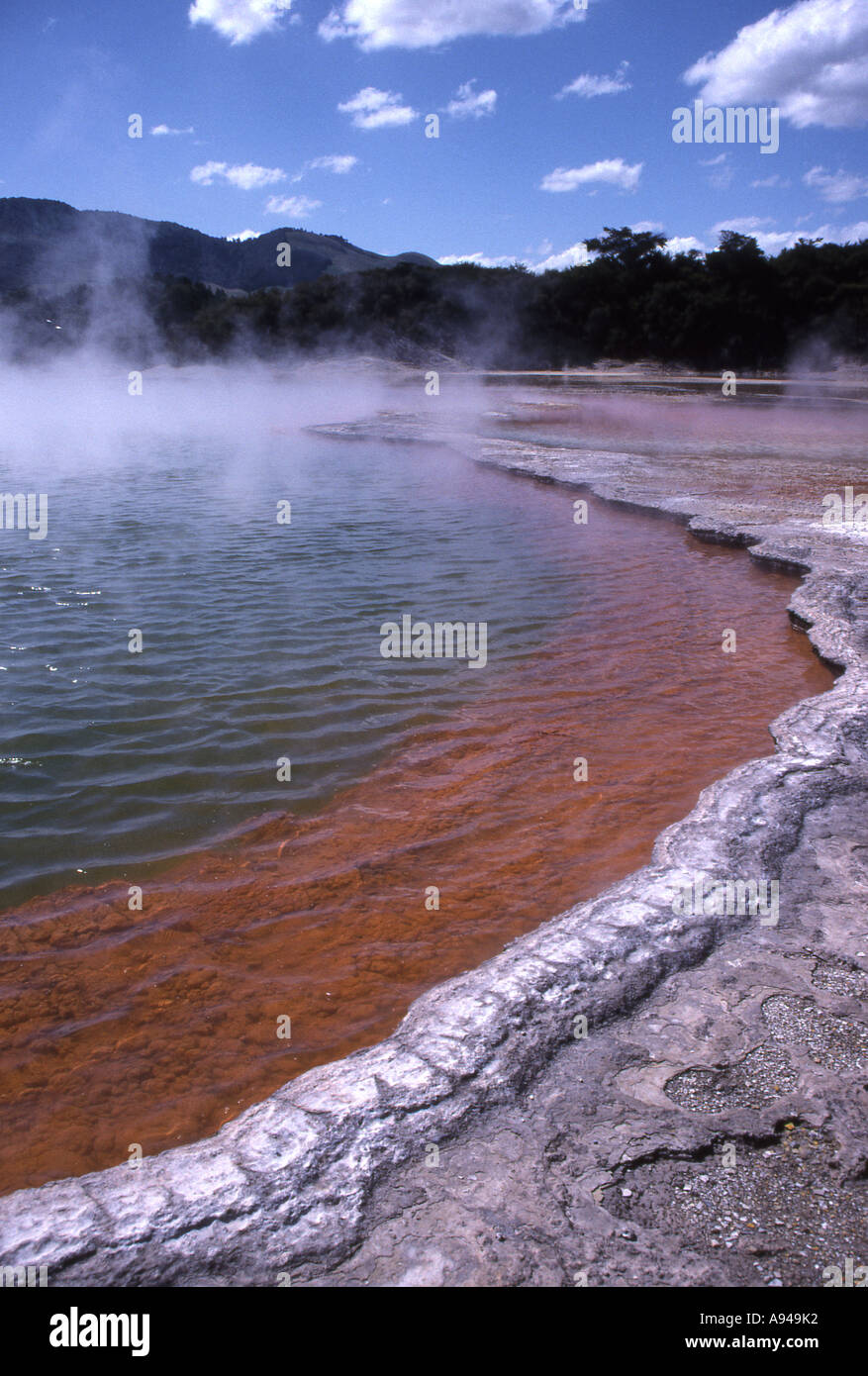 Champagne Pool at Wai-o-Tapu Thermal Area near Rotorua, New Zealand ...