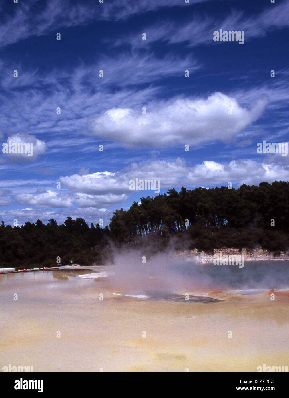 Champagne Pool at Wai-o-Tapu Thermal Area near Rotorua, New Zealand ...