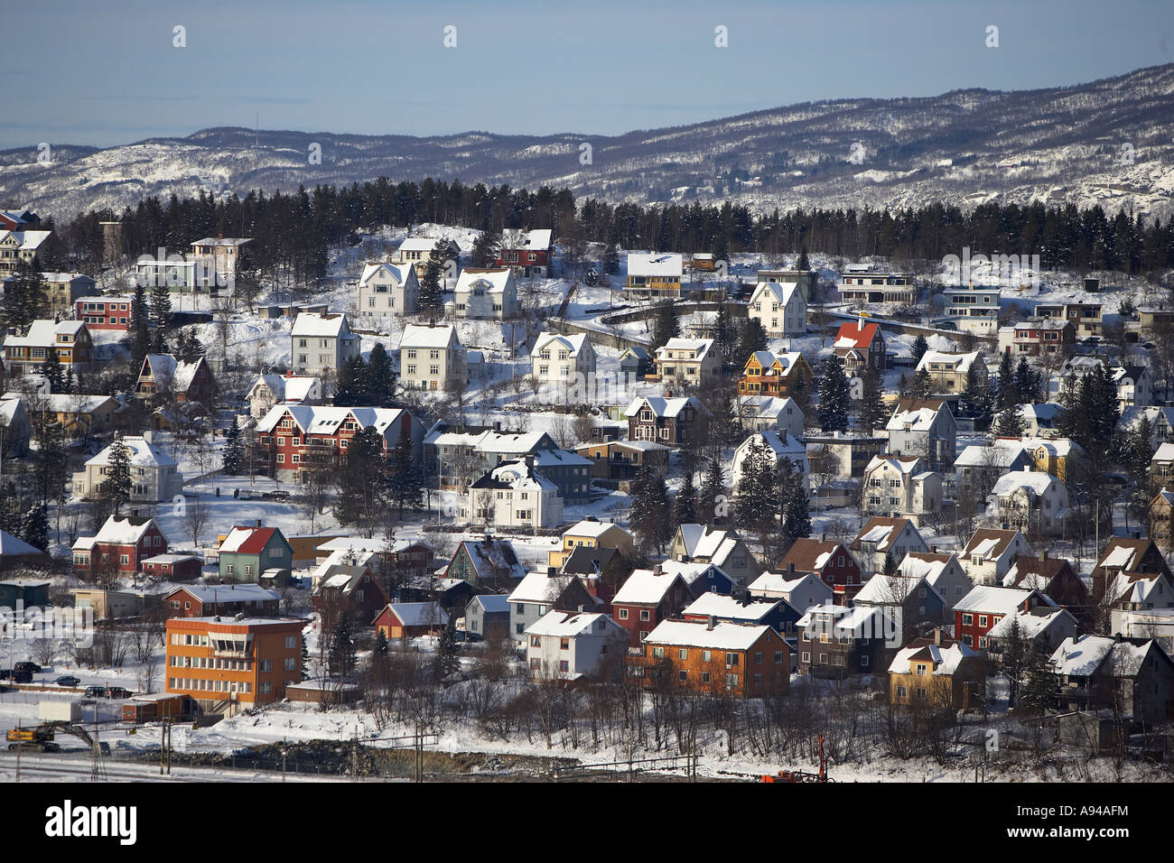 Homes, Winter, Narvik, Lapland, Norway Stock Photo - Alamy