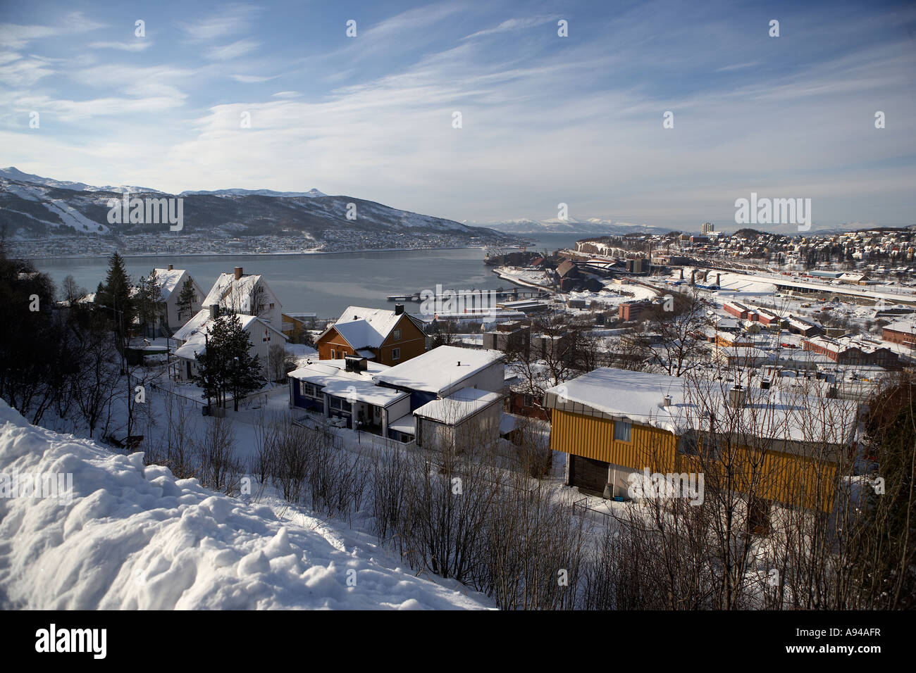 Homes, Winter, Narvik, Lapland, Norway Stock Photo - Alamy