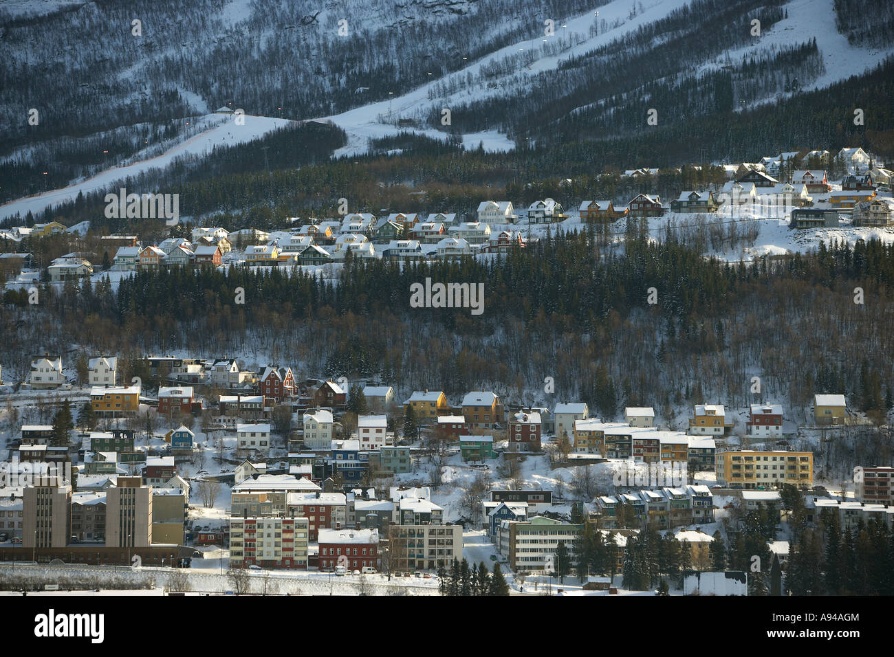 Homes, Winter, Narvik, Lapland, Norway Stock Photo - Alamy