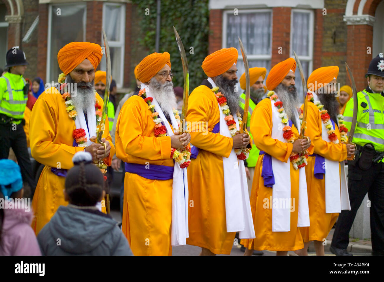 Vaisakhi festival in Gravesend Kent with parade and crowds Stock Photo - Alamy