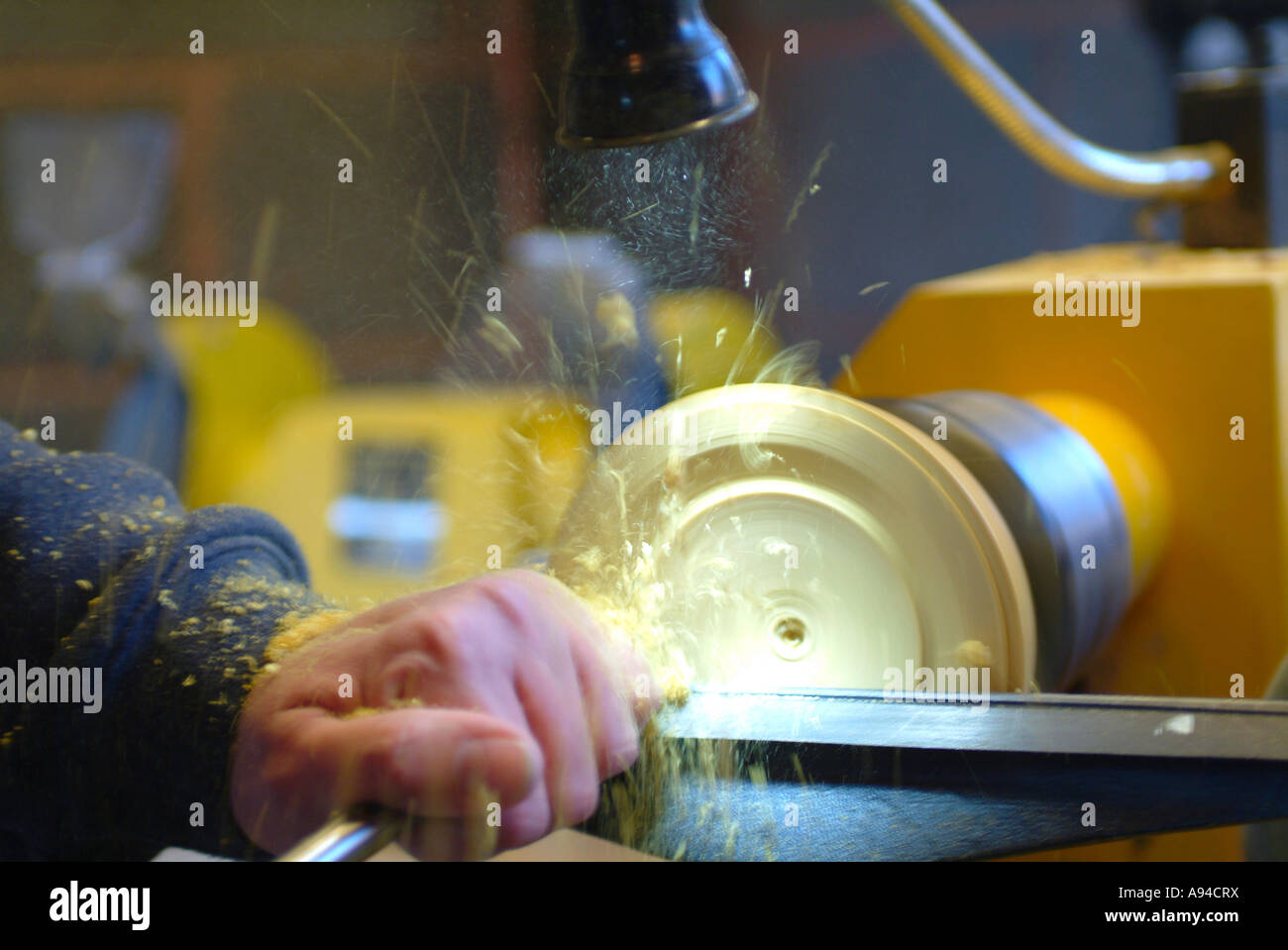 Closeup of Bowl Being Turned on Woodturning Lathe Stock Photo - Alamy