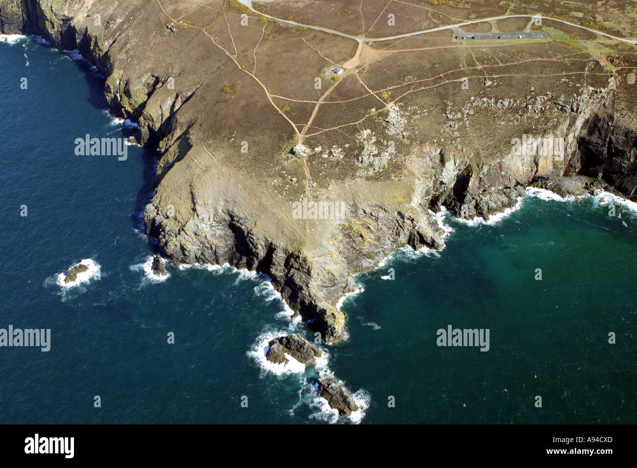 St agnes cornwall aerial hi-res stock photography and images - Alamy