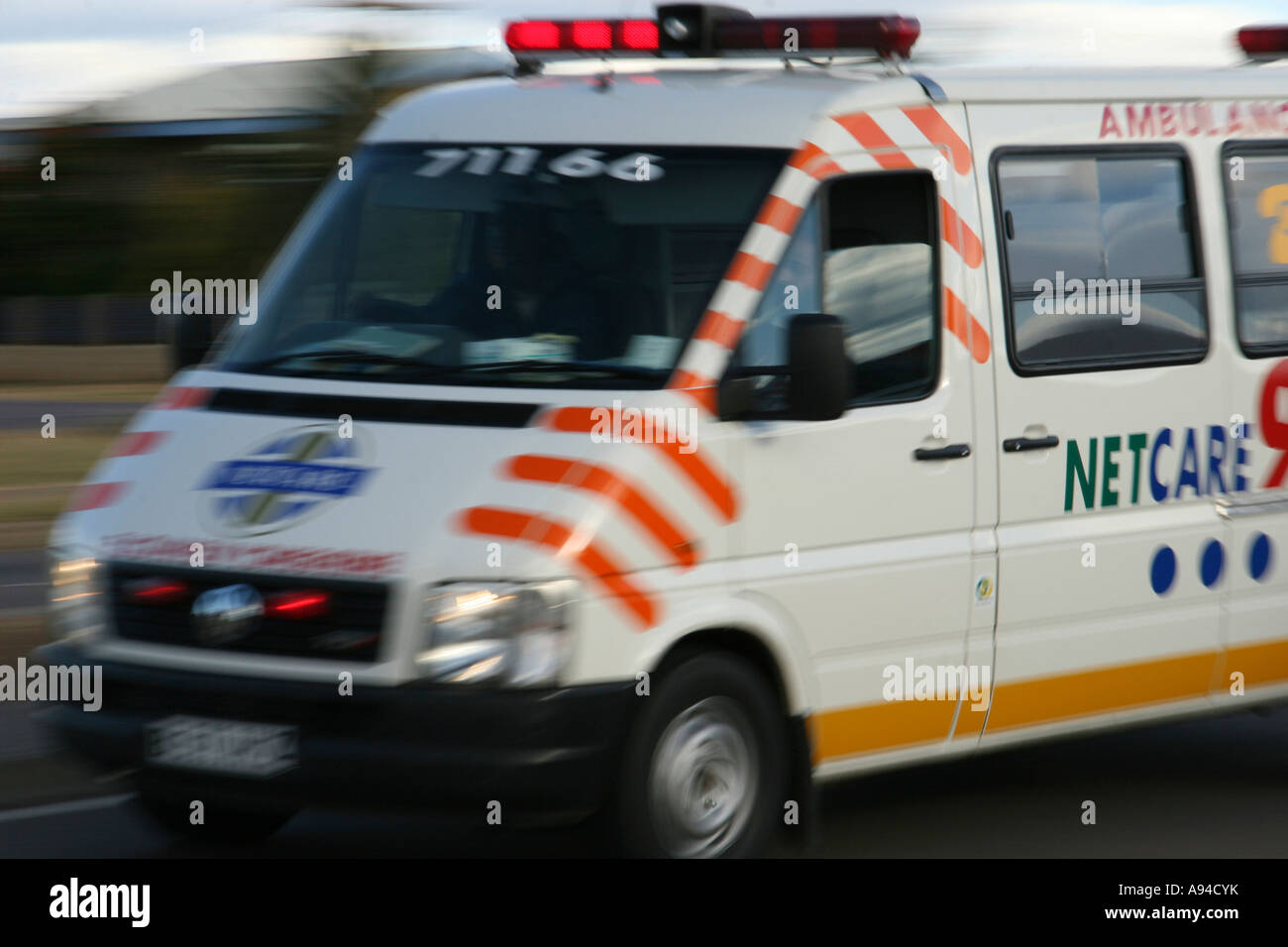 Netcare ambulance driving at high speed on the western bypass Gaborone ...