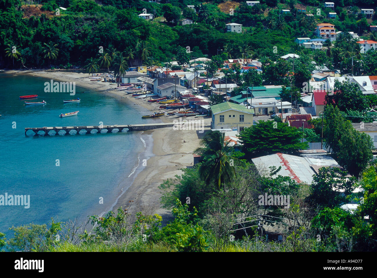 ANSE LA RAY ST LUCIA St Lucia Stock Photo - Alamy
