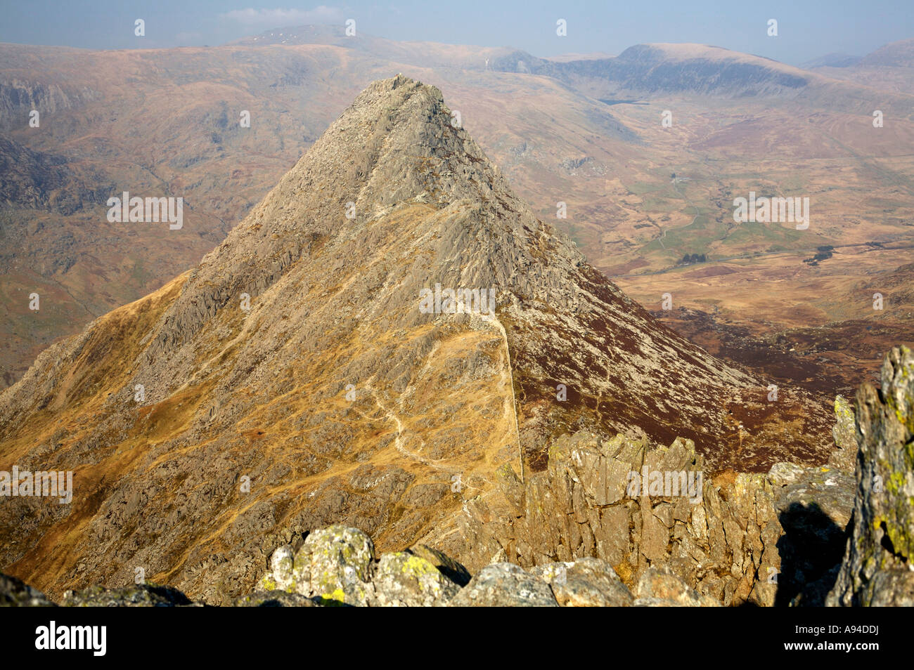 Tryfan seen from Bristly Ridge Stock Photo - Alamy