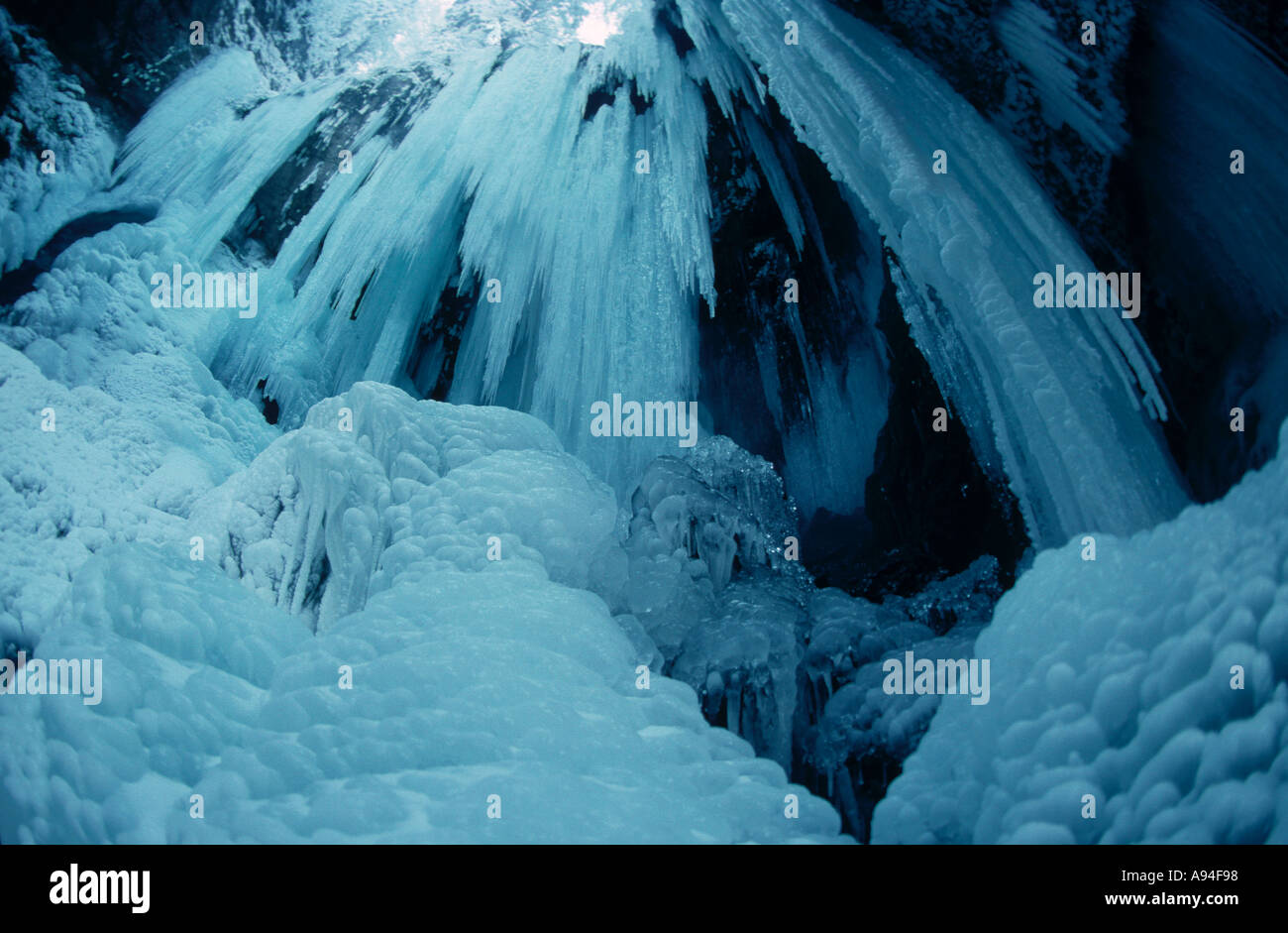 frozen waterfall ice Stock Photo - Alamy