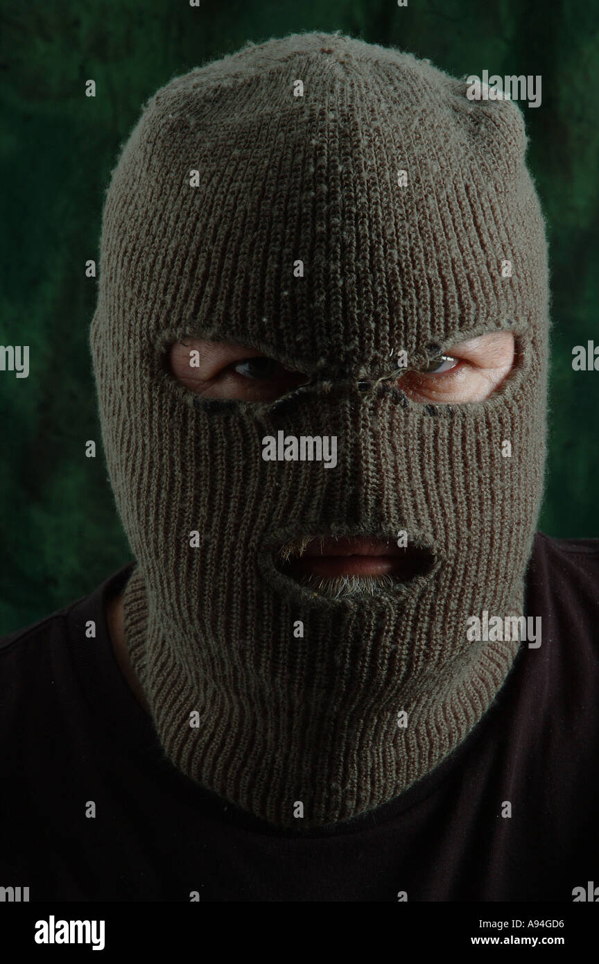 scary man in balaclava ski mask dsca 4190 Stock Photo - Alamy