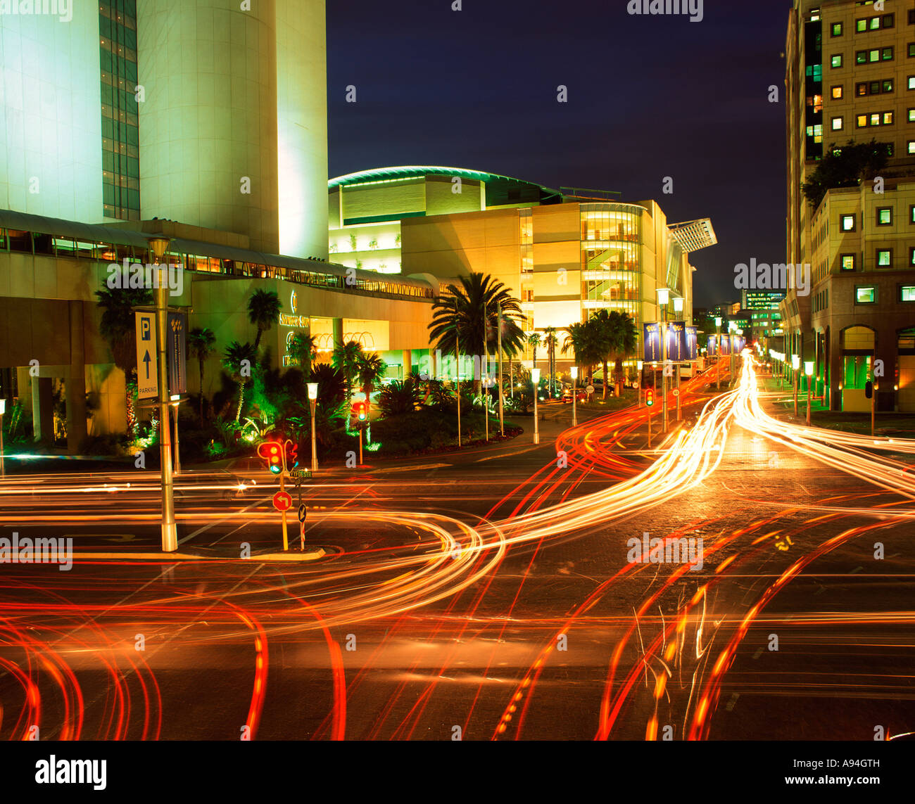 Sandton City at night location of the 2002 Earth Summit and a well ...