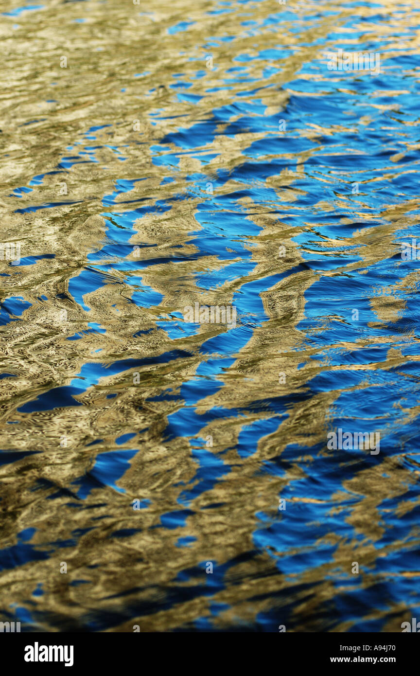 blue gold sheen on water dsca 3811 Stock Photo - Alamy