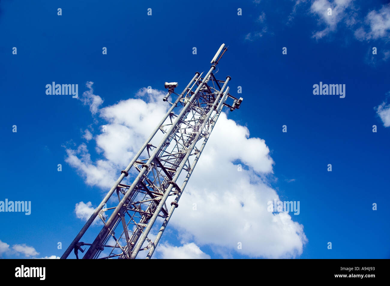 Mobile phone aerial mast tower Stock Photo - Alamy