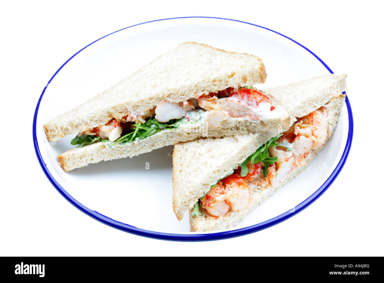 Crayfish and Rocket Sandwich Stock Photo - Alamy