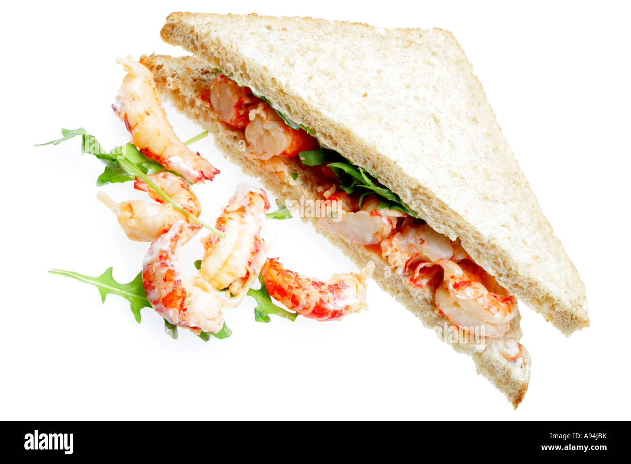 Crayfish and Rocket Sandwich Stock Photo - Alamy