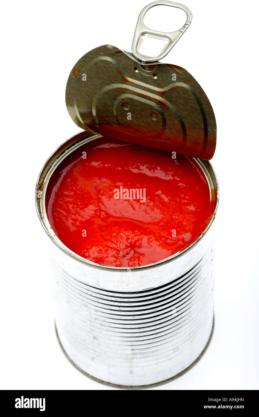 Tin of Tomatoes Stock Photo - Alamy
