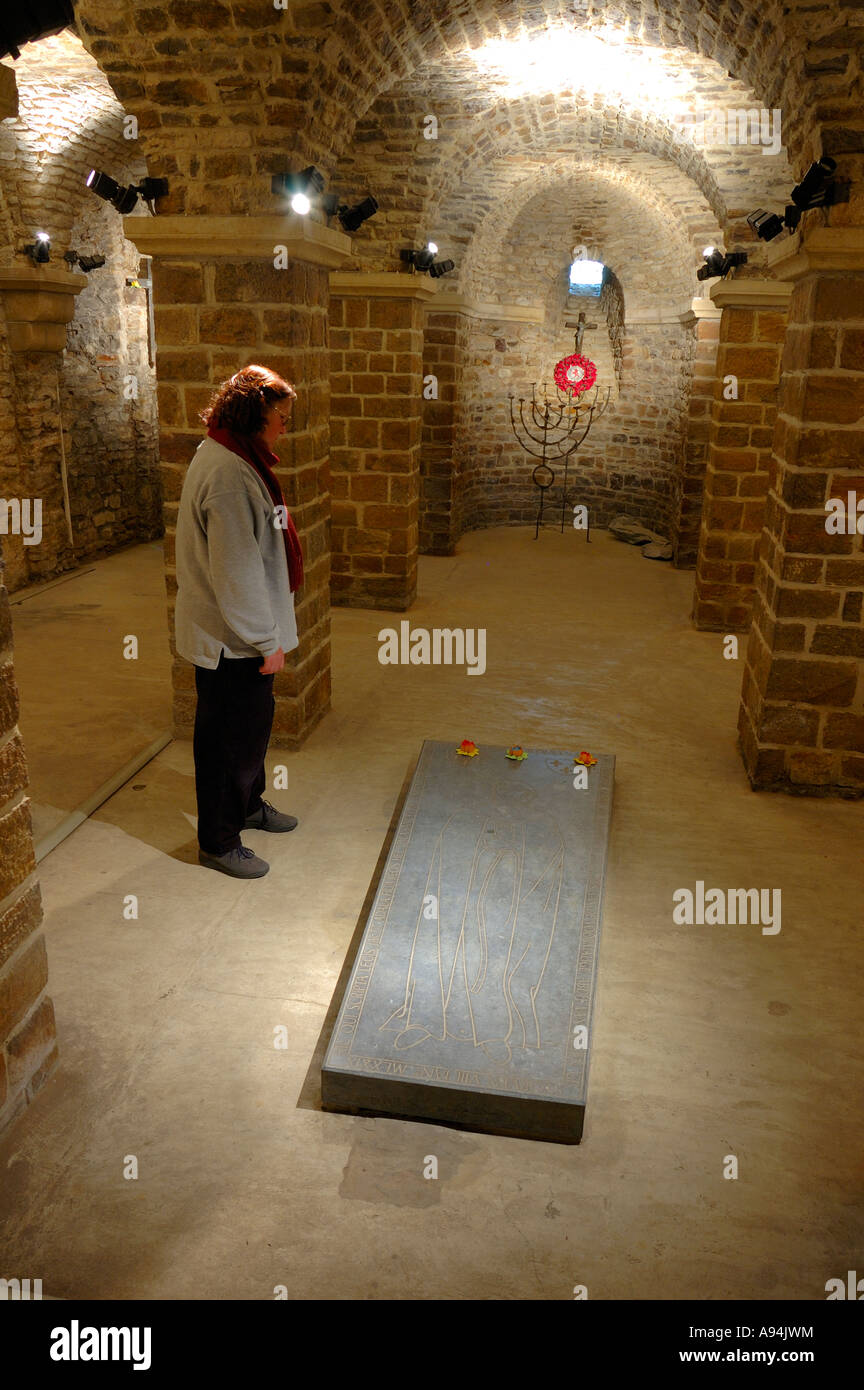 The grave of Countess Adela of France in the crypt of Saint Nicholas ...