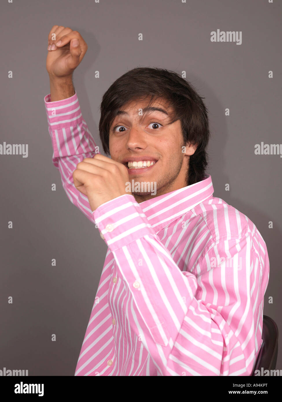 Happy Young Man Model Released Stock Photo - Alamy