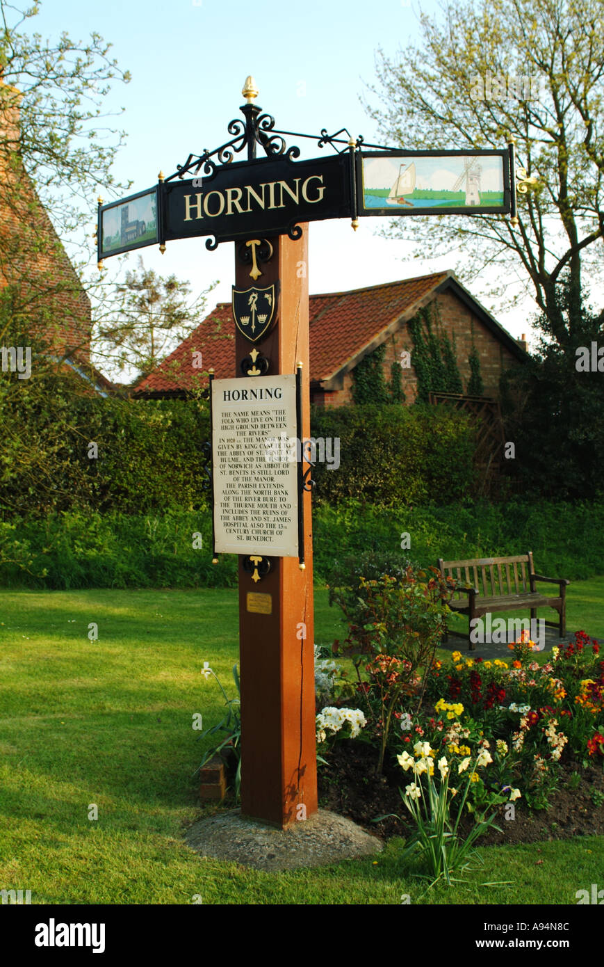Norfolk england uk english villages signs hi-res stock photography and ...
