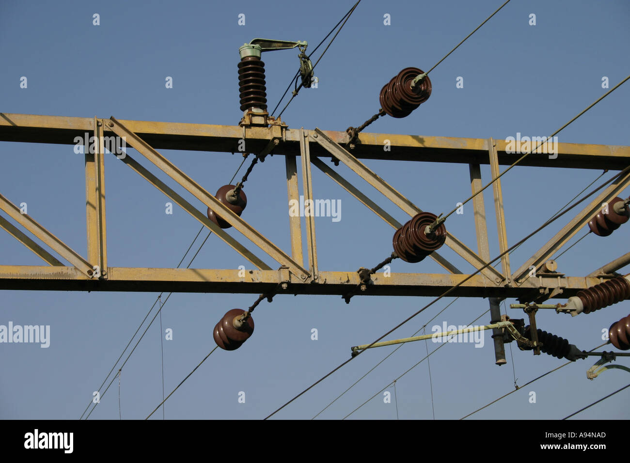 Overhead gantry power lines hi-res stock photography and images - Alamy