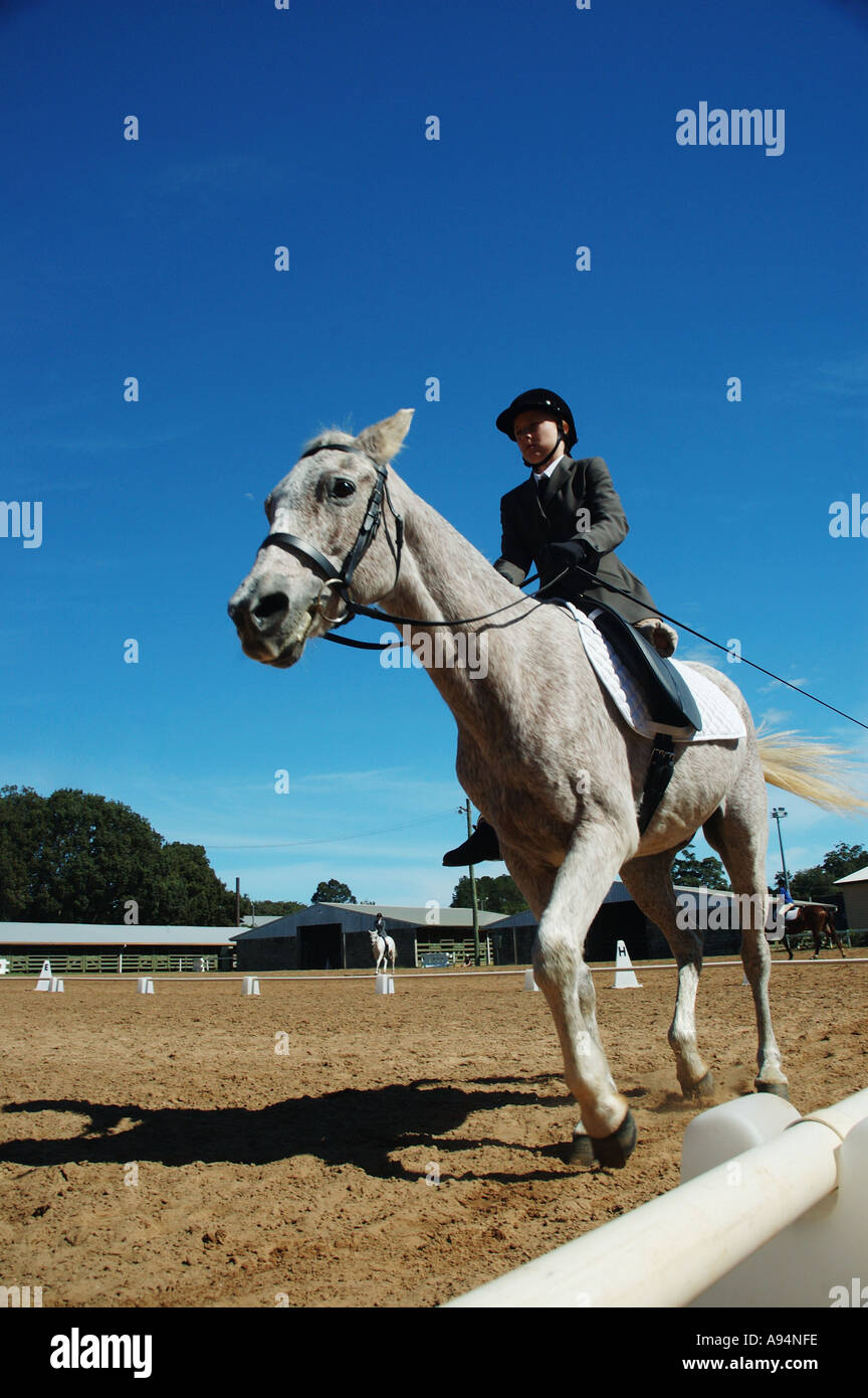 young cancer survivor with one leg missing amputee rides dressage dsca ...