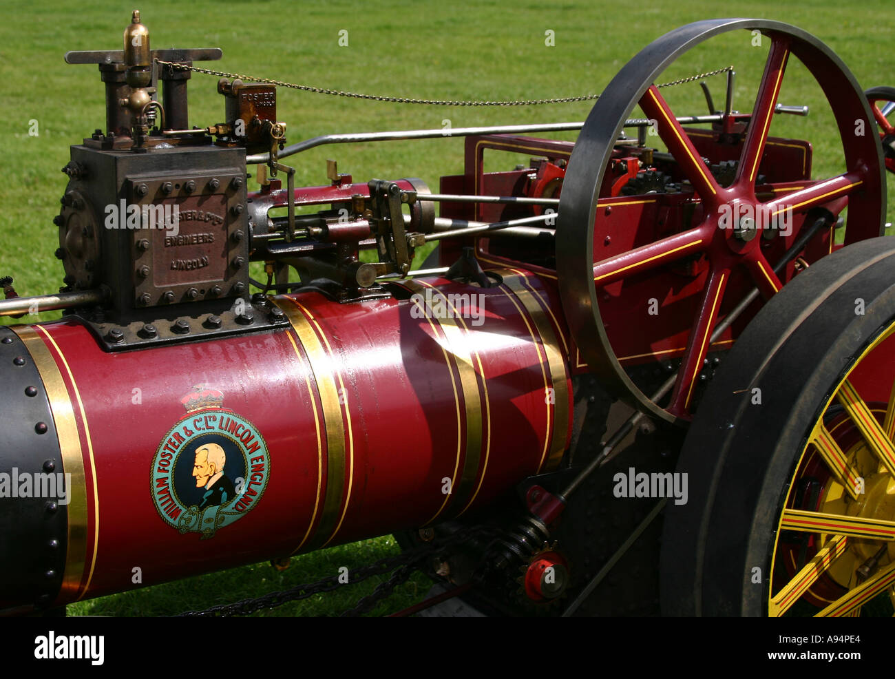 Boiler and steam control system of model traction engine Stock Photo ...