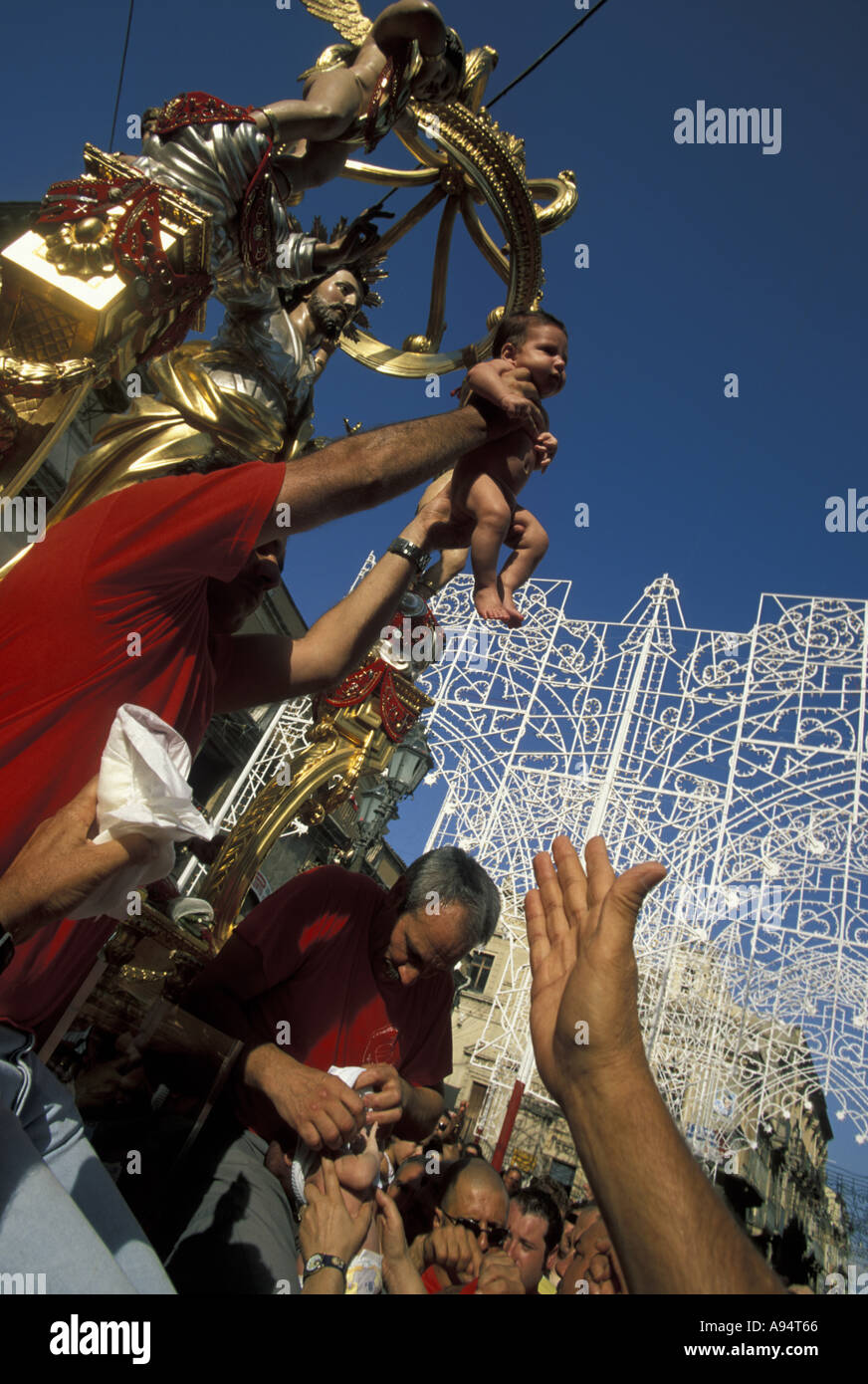 San Salvatore feast Militello in Val di Catania Sicily Italy Stock ...