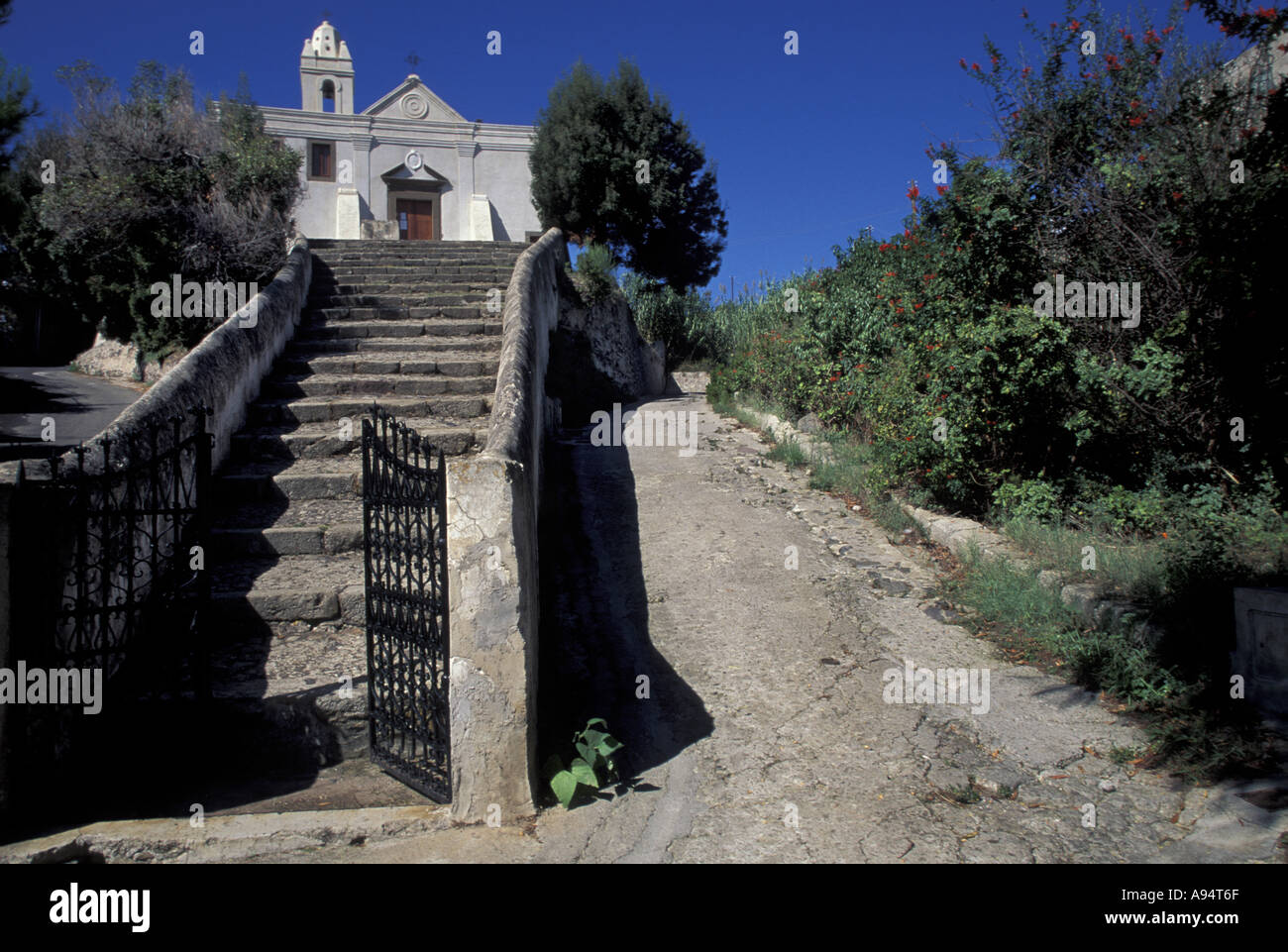 Annunziata church Lipari island Aeolian islands Sicily Italy Stock ...