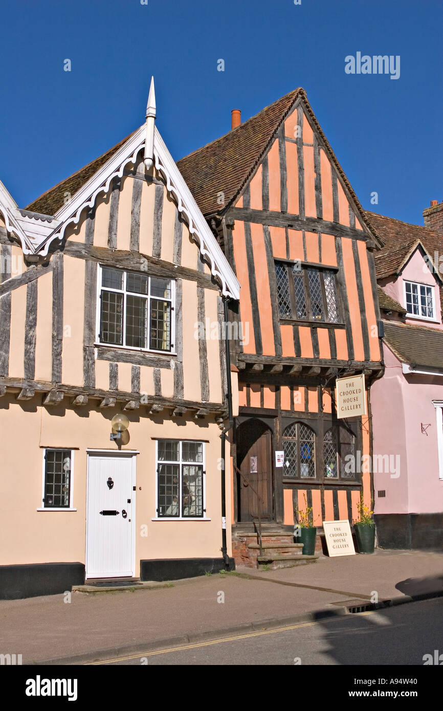 Lavenham Suffolk Half Timbered Medieval buildings Stock Photo - Alamy