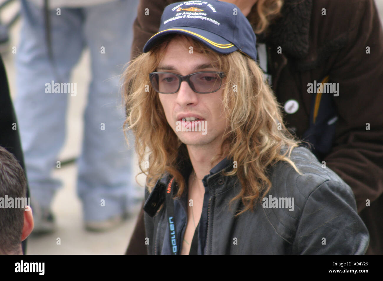 Justin Hawkins singer and guitarist with The Darkness Stock Photo - Alamy