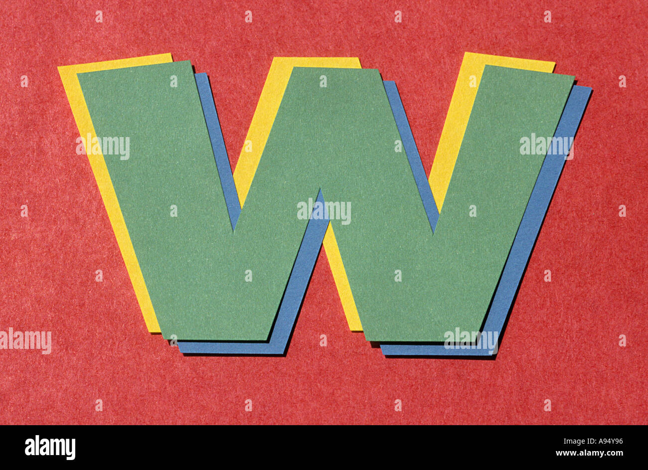 lowercase letter w Stock Photo - Alamy