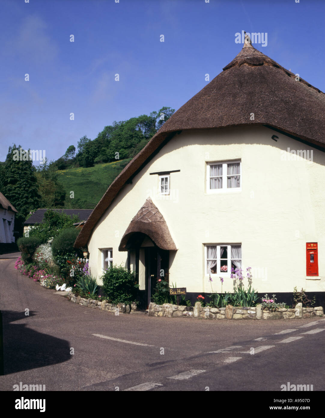 English THatched Cottage Stock Photo - Alamy