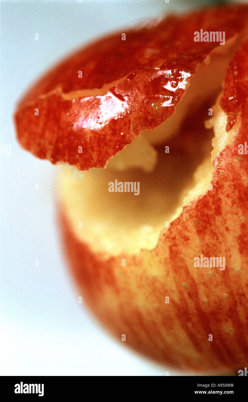 Apple with a bite taken out hi-res stock photography and images - Alamy