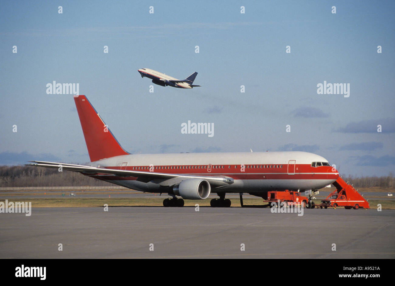 Planes at Dorval International Airport Montreal modified Stock Photo ...